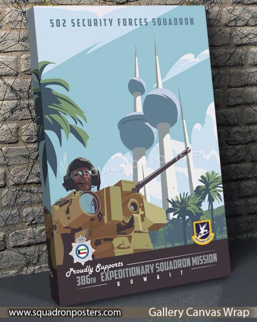 Kuwait 386th Expeditionary Squadron 502d SFS Art - Squadron Posters
