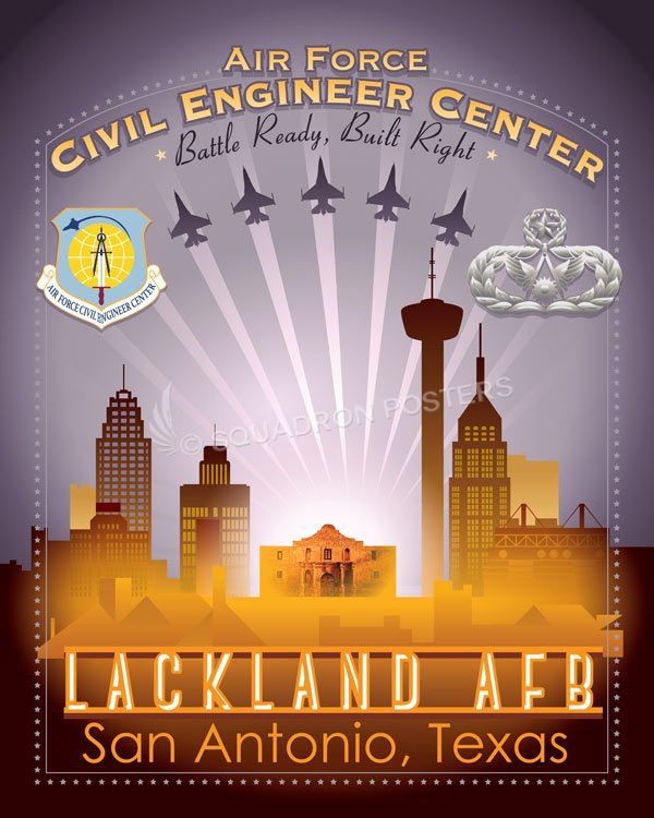 Lackland AFB Air Force Civil Engineer Center - Squadron Posters