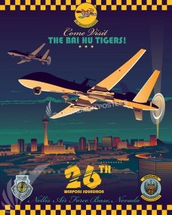 Nellis AFB 26th WPS MQ-9 Reaper - Squadron Posters