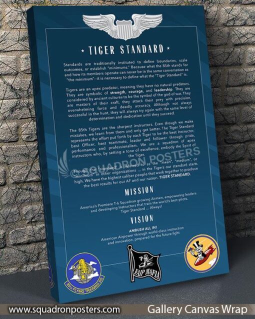 Laughlin AFB 85th FTS Tiger Standard - Squadron Posters