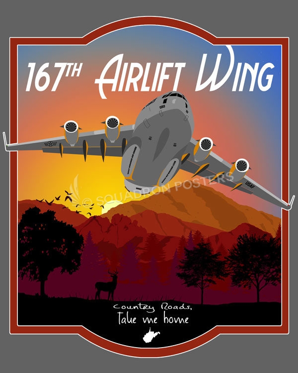 167th AW Low Level C-17 - Squadron Posters