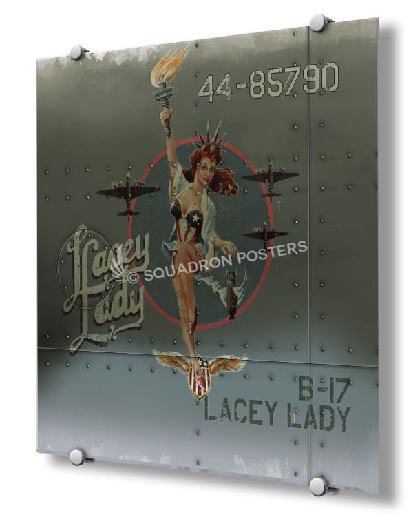 Lacey Lady Nose Art - Squadron Posters