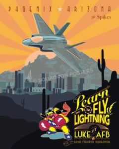 Luke AFB F-35A, 62nd Fighter Squadron - "Spikes" - Squadron Posters