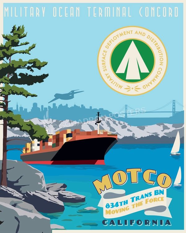 Military Ocean Terminal Concord 834th Trans Bn - Squadron Posters