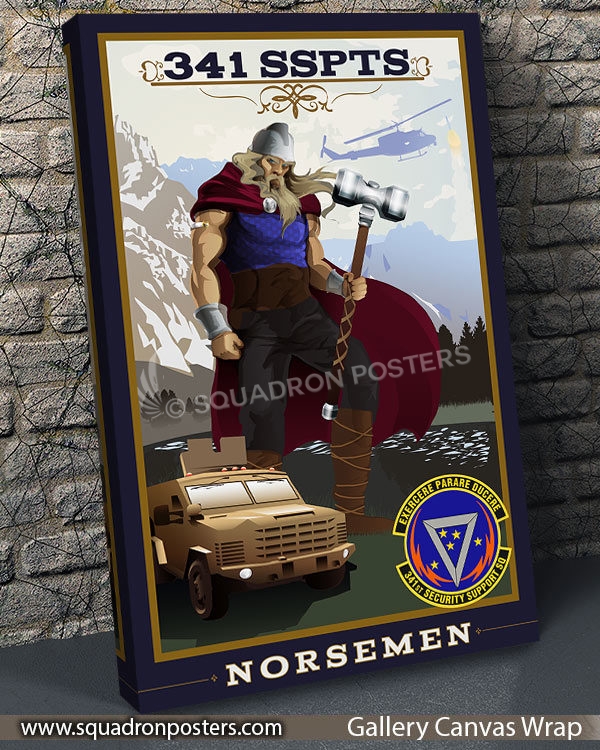 Malmstrom AFB 341 SSPTS Norsemen - Squadron Posters