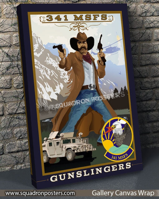 Malmstrom AFB 341st MSFS Gunslingers - Squadron Posters