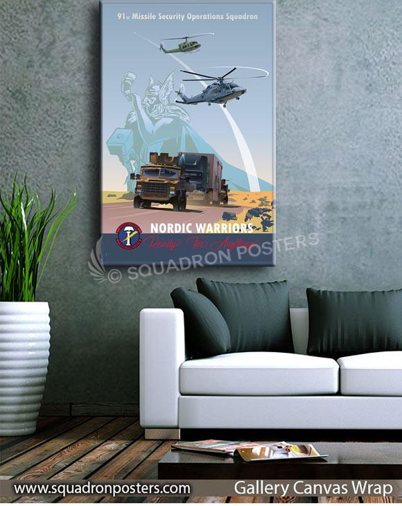 Minot AFB 91st MSOS Art - Squadron Posters