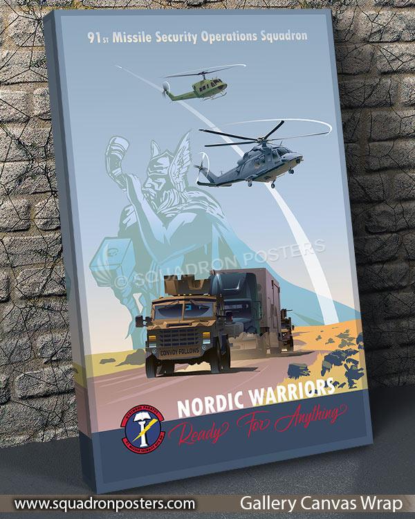 Minot AFB 91st MSOS Art - Squadron Posters