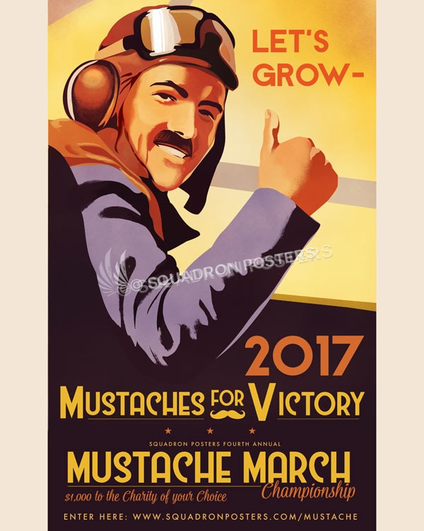 Mustache March Championship Archives - Squadron Posters