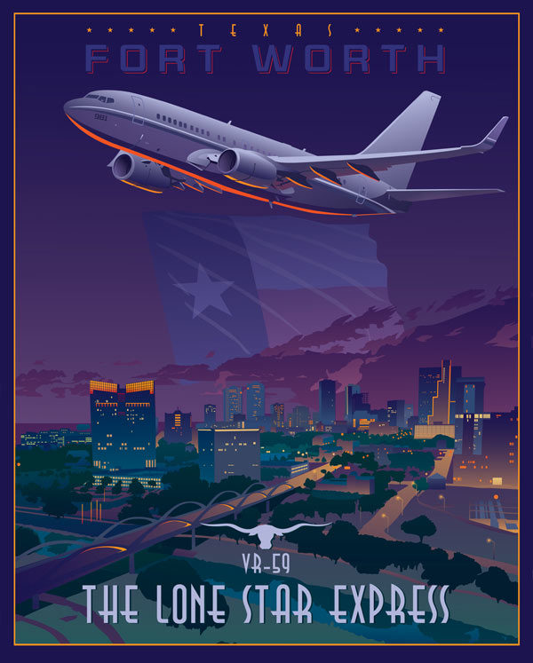 Fort Worth VR-59 The Lone Star Express - Squadron Posters