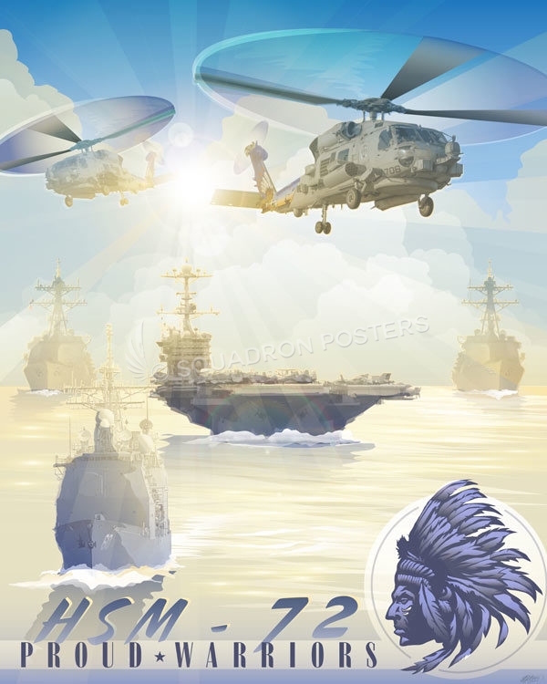 NAS Jacksonville HSM-72 SH-61r - Squadron Posters