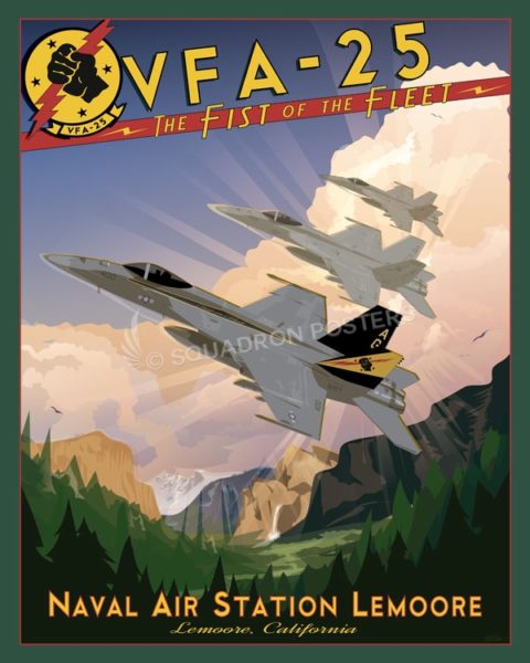 NAS Lemoore VFA-25 - F-18 - Squadron Posters