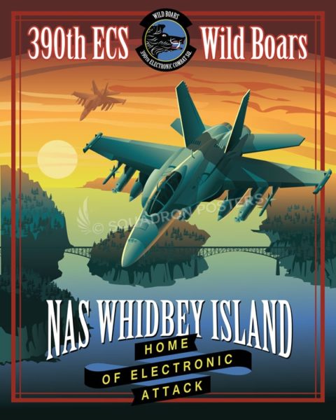 NAS Whidbey Island 390th ECS - Squadron Posters