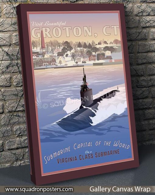 NB Groton Virginia Class Submarine - Squadron Posters