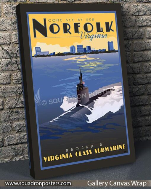 NB Norfolk Virginia Class Submarine - Squadron Posters