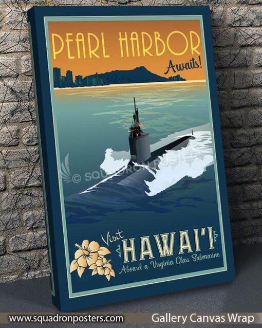 NB Pearl Harbor Virginia Class Submarine - Squadron Posters