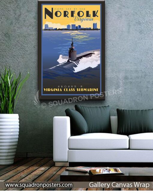 NB Norfolk Virginia Class Submarine - Squadron Posters