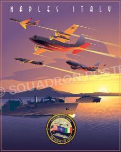 Naples Italy CTF-63 Poster Art - Squadron Posters
