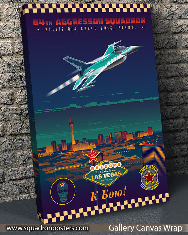 Nellis AFB 64th AGRS F-16 - Squadron Posters