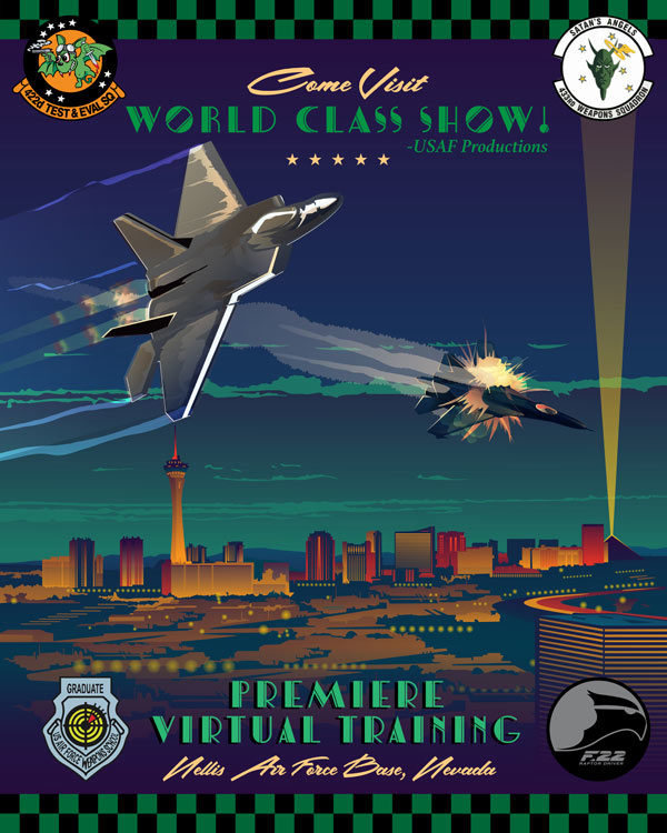 Nellis AFB 422 TES and 433 WPS - Squadron Posters