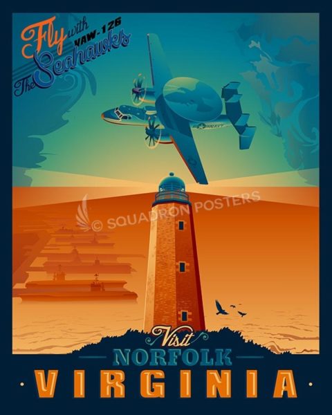 Norfolk VAW-126 Seahawks E-2C - Squadron Posters