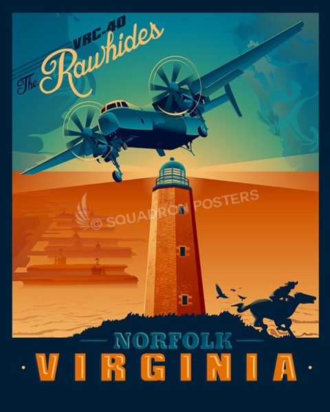 Norfolk VRC-40 Rawhides C-2 - Squadron Posters