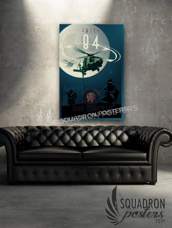 Norfolk Virginia HSC-84 "Red Wolves" - Squadron Posters