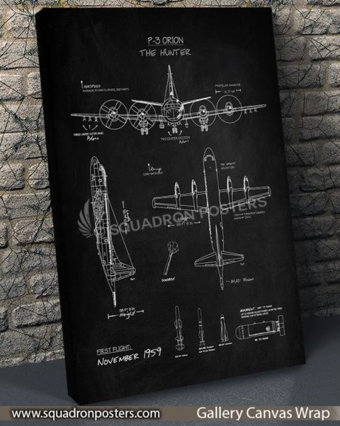 P3 Orion Blackboard Art - Squadron Posters