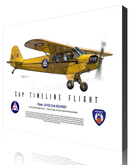 Piper J3-65 Cub NC41567 - Squadron Posters