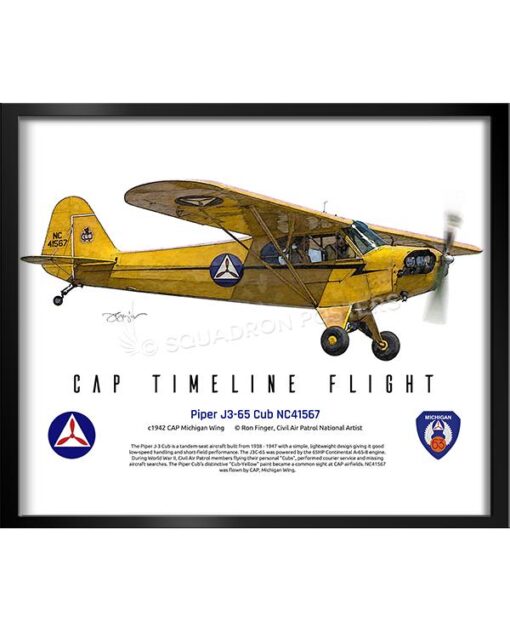 Piper J3-65 Cub NC41567 - Squadron Posters