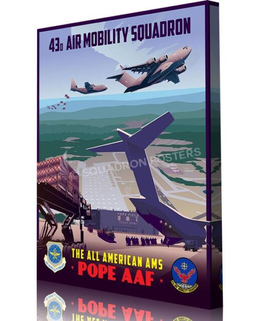 Pope AAF 43d AMS Art - Squadron Posters