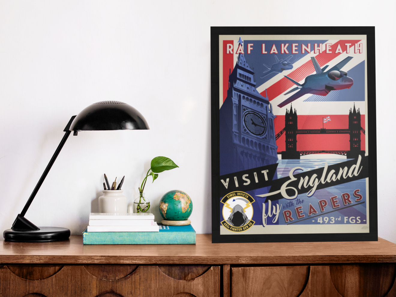 RAF Lakenheath 493rd FGS Art - Squadron Posters