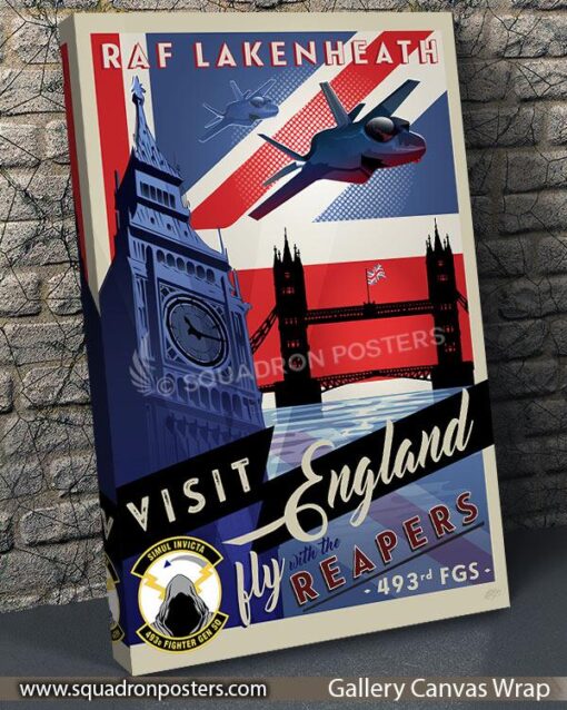 RAF Lakenheath 493rd FGS Art - Squadron Posters
