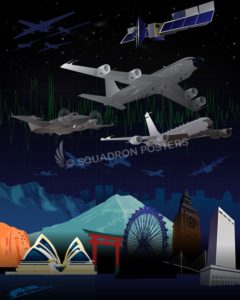 World Travel Military Aviation poster art - Squadron Posters