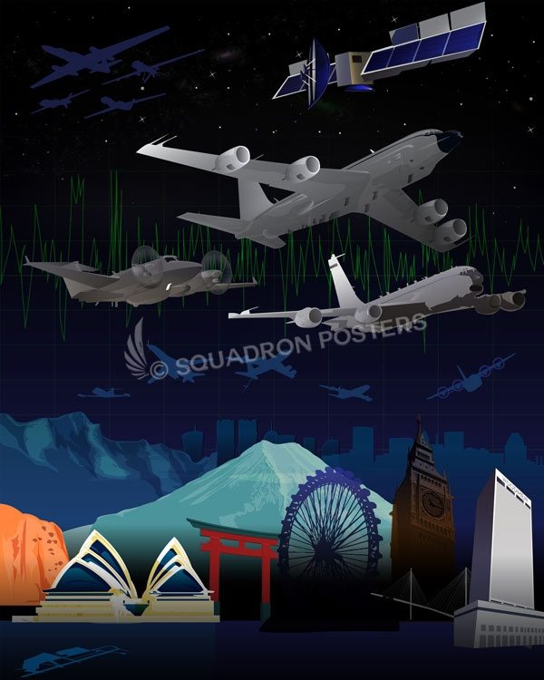 World Travel Military Aviation poster art - Squadron Posters
