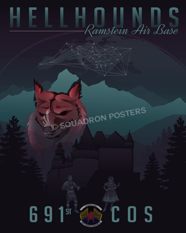 691st COS Ramstein AB Germany poster art - Squadron Posters