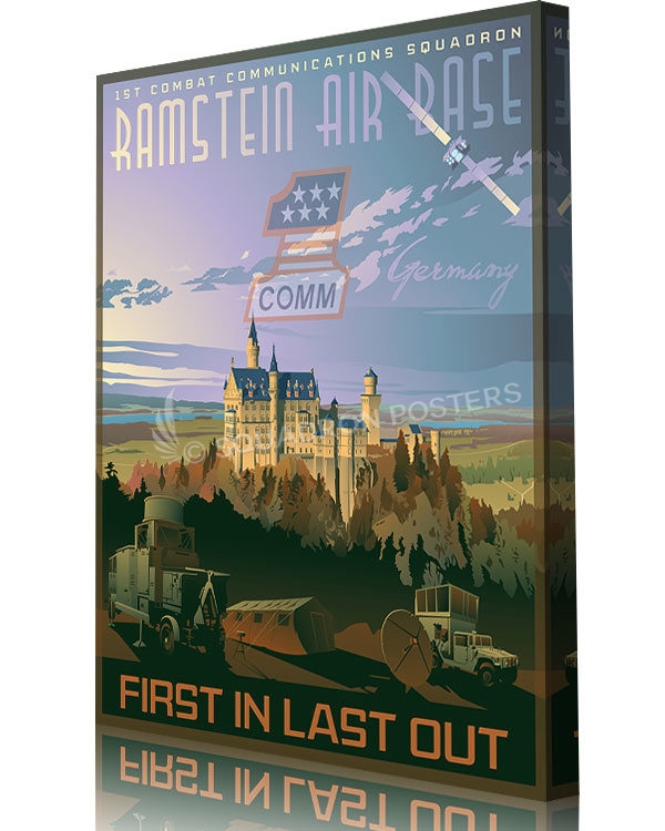 Ramstein Air Base 1st Combat Communications Squadron - Squadron Posters