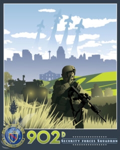 Randolph AFB 902d SFS Skyline - Squadron Posters