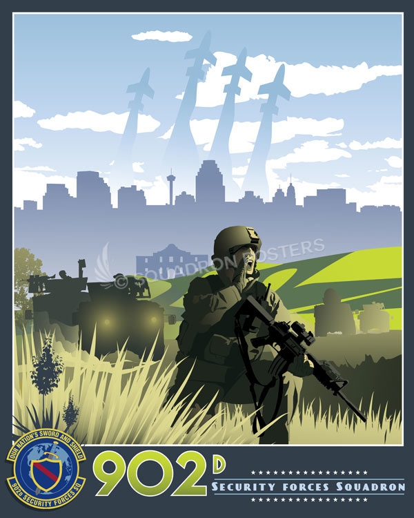 Randolph AFB 902d SFS Skyline - Squadron Posters