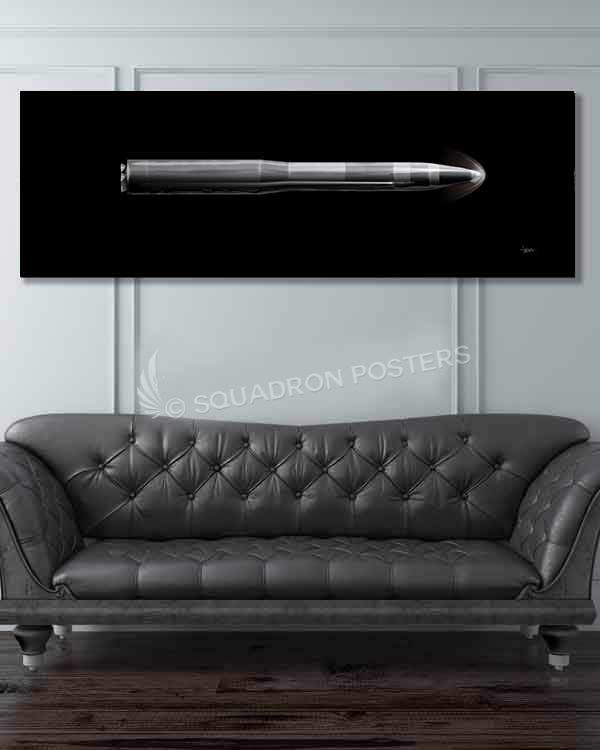 Minuteman III Jet Black Super Wide Canvas Print - Squadron Posters