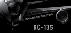 KC-135 Jet Black Super Wide Version 2 (With Boom) - Squadron Posters