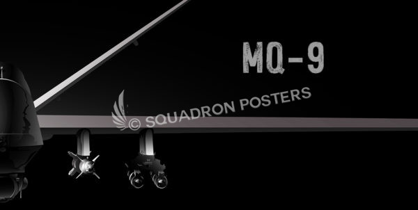 Ellsworth AFB 89th ATKS Jet Black Super Wide Canvas - Squadron Posters