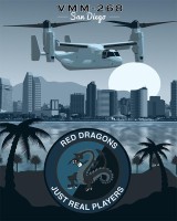 VMM-268 MV-22 Red Dragons - Squadron Posters