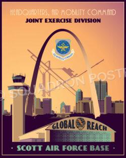 Scott AFB HQ AMC Joint Exercise Division - Squadron Posters