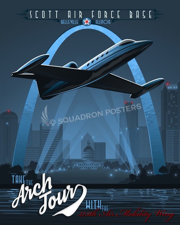 Scott AFB C-21 375th AMW - Squadron Posters