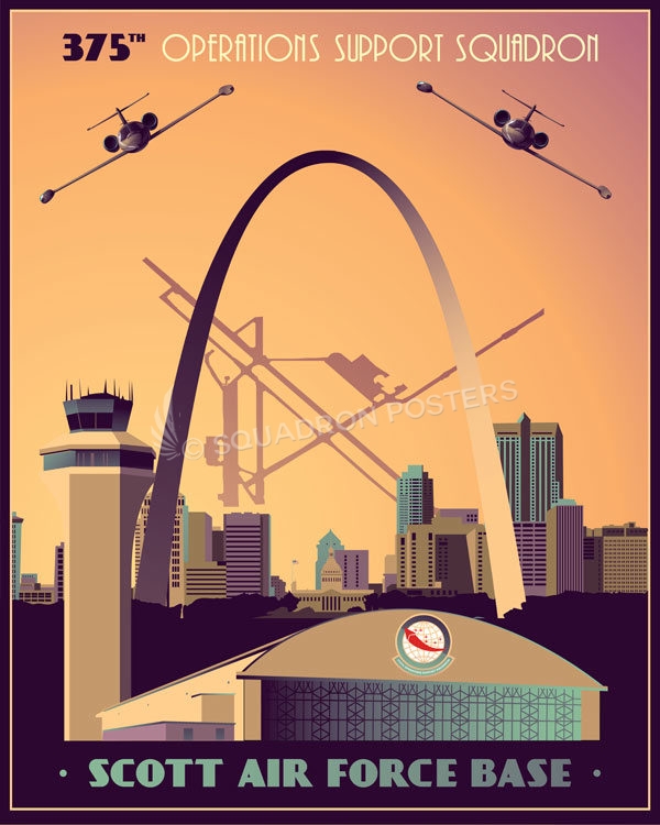 Scott AFB C-21 375th OSS - Squadron Posters