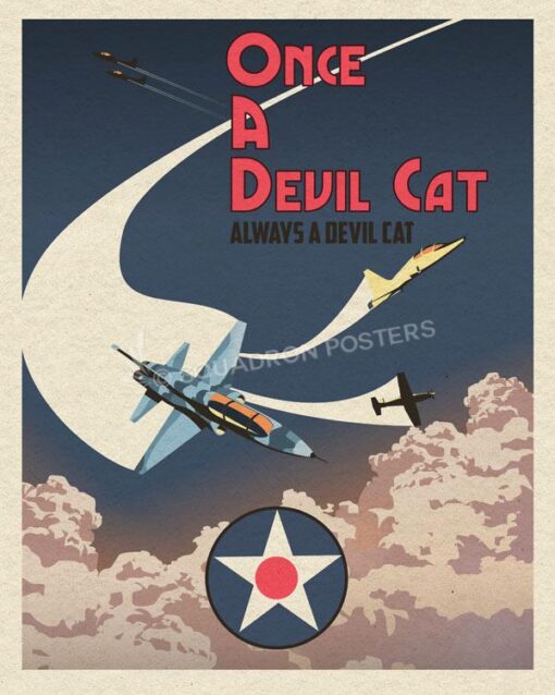 Sheppard AFB 97th Devil Cats Vintage - Squadron Posters