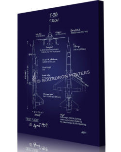 T-38 Talon Blueprint Art - Squadron Posters