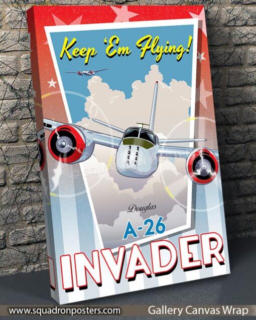 Through the Ages A-26 Invader Art - Squadron Posters