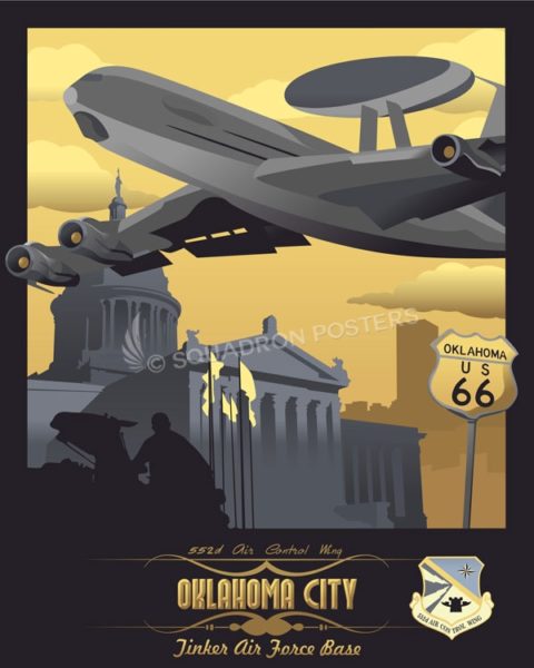 Tinker AFB, E-3 Sentry AWACS 552d Air Control Wing - Squadron Posters
